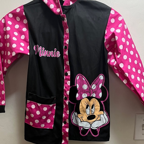 Disney | Jackets & Coats | Disney Minnie Mouse Black And Pink Polka Dot ...